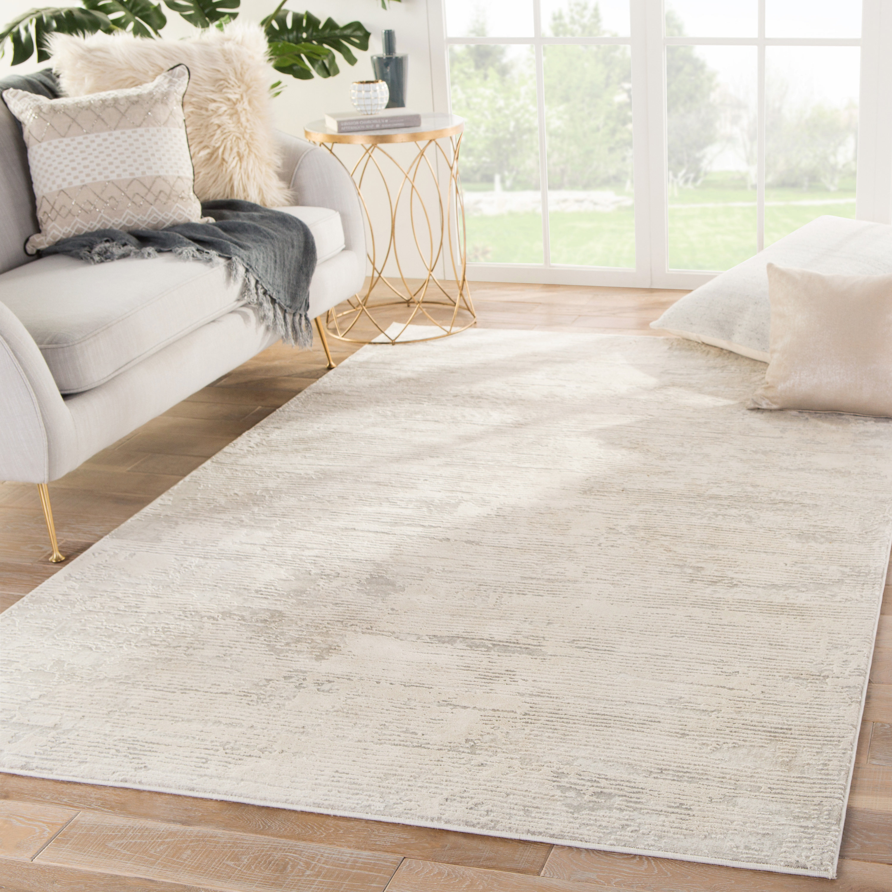 Brayden Studio® Averill Gray/Ivory Rug & Reviews | Wayfair