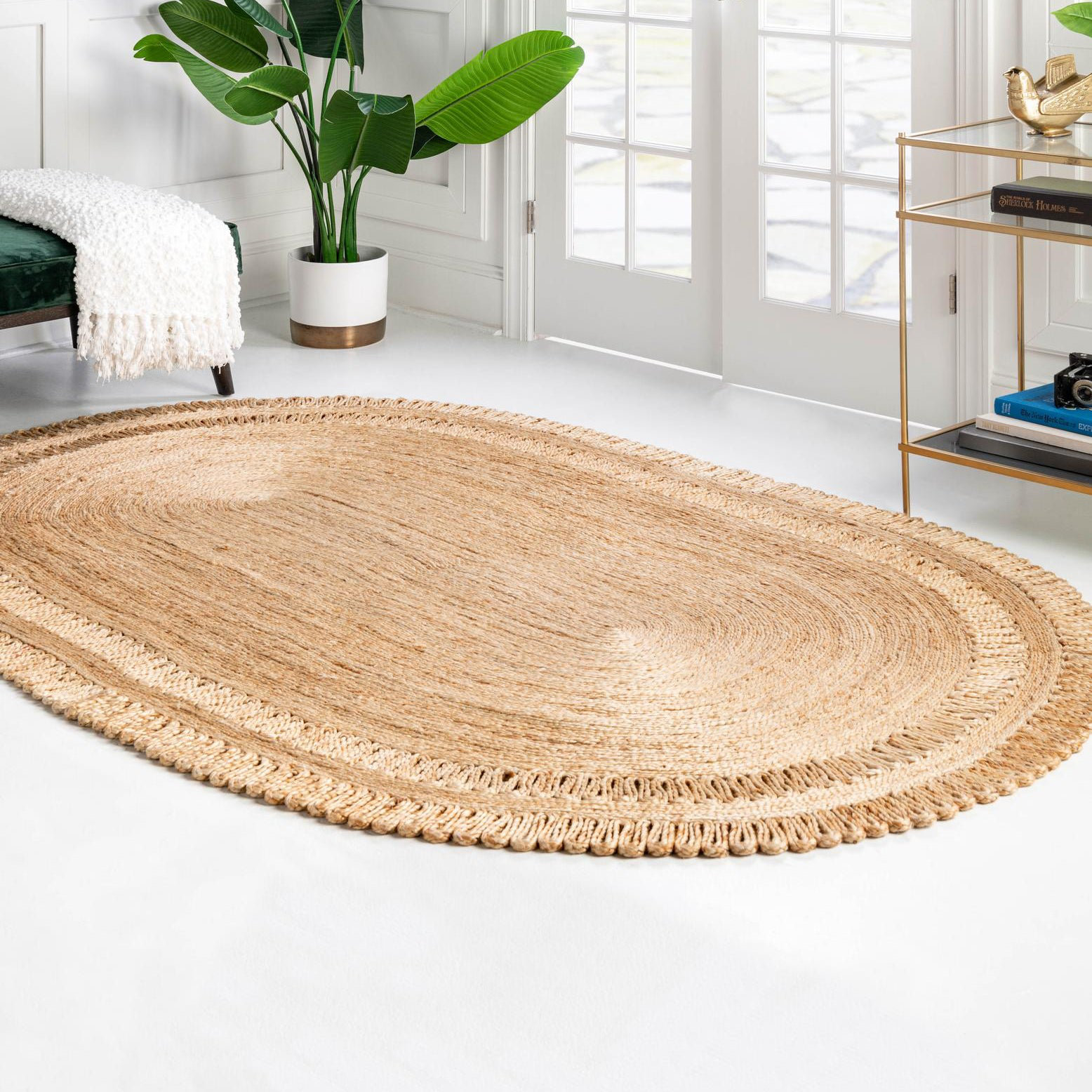 Beachcrest Home Fredric Handmade Hand Braided Jute/Sisal Natural Rug ...