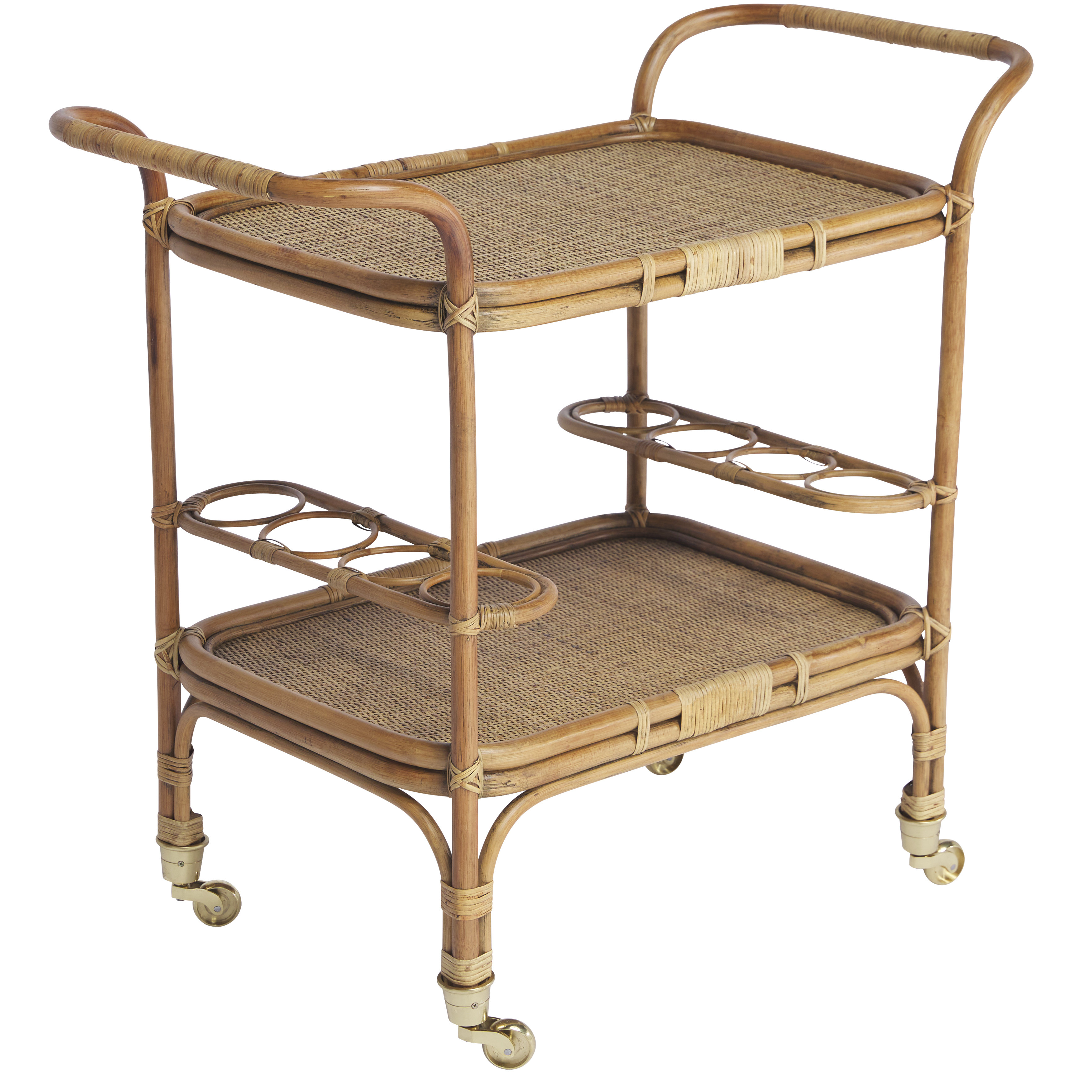 Sika Design Carlo Rattan Bar Cart | Wayfair