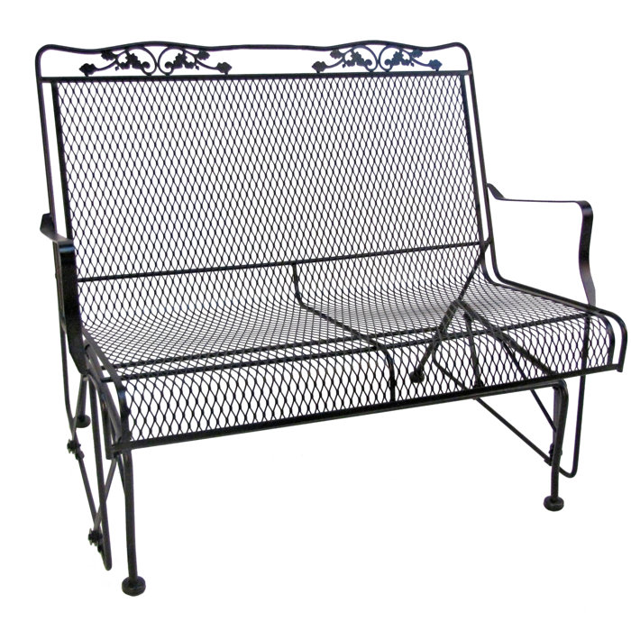 Latitude Run® Outdoor Camp Gliding Metal Bench & Reviews | Wayfair
