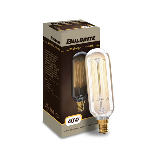 Bulbrite Industries 40 Watts T8 Incandescent Dimmable Light Bulb ...