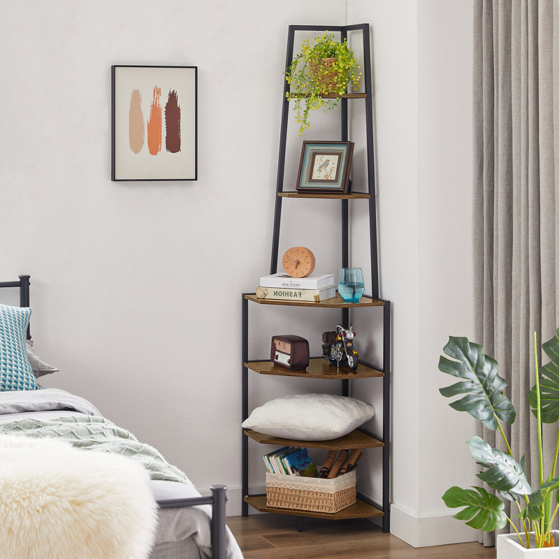 Trent Austin Design® Pursel 68.5'' Tall 5 Tier Corner Bookcase | Wayfair