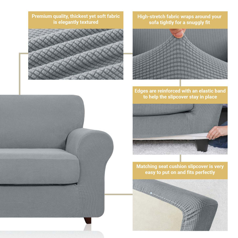 Eider & Ivory™ Soft Premium Quality Jacquard Textured Grid High Stretch ...