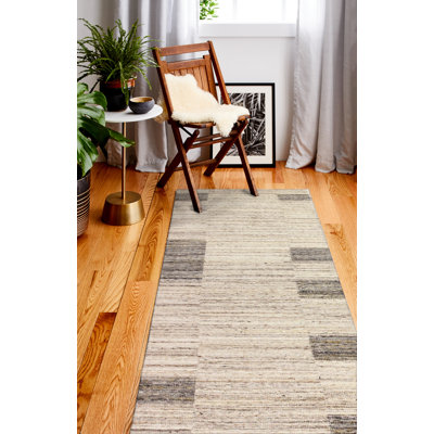 Joss & Main Raisa Handmade Hand Loomed Wool Beige/Brown Rug & Reviews ...