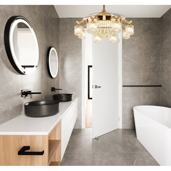 Rosdorf Park Jearold 42'' Modern Ceiling Fan with LED Lights and 8 ...