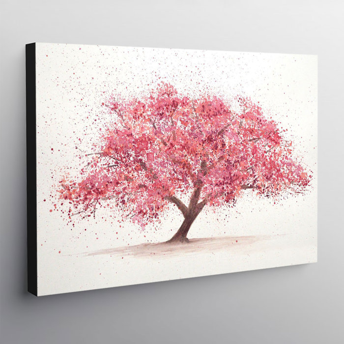 Latitude Run Cherry Tree Blossom - Wrapped Canvas Painting | Wayfair.co.uk