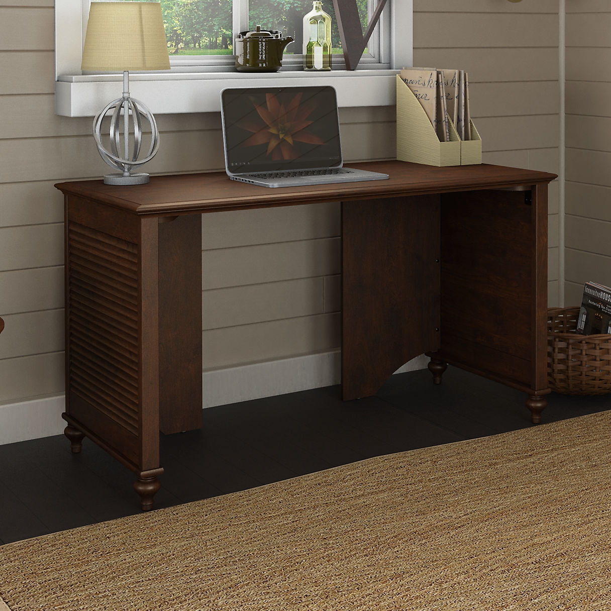 Kathy Ireland Home by Bush Furniture Volcano Dusk Rectangular Desk ...