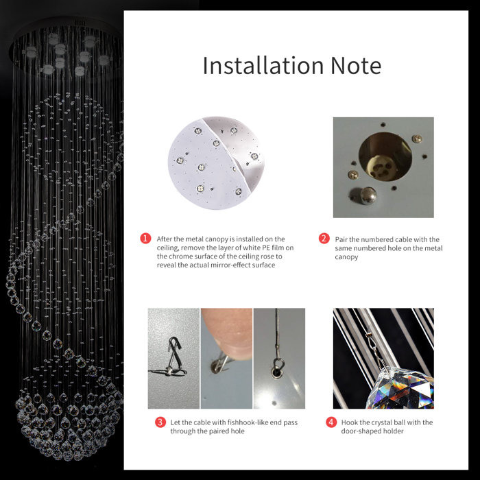 Everly Quinn Bryony 9 - Light Glass Dimmable Tiered Chandelier ...