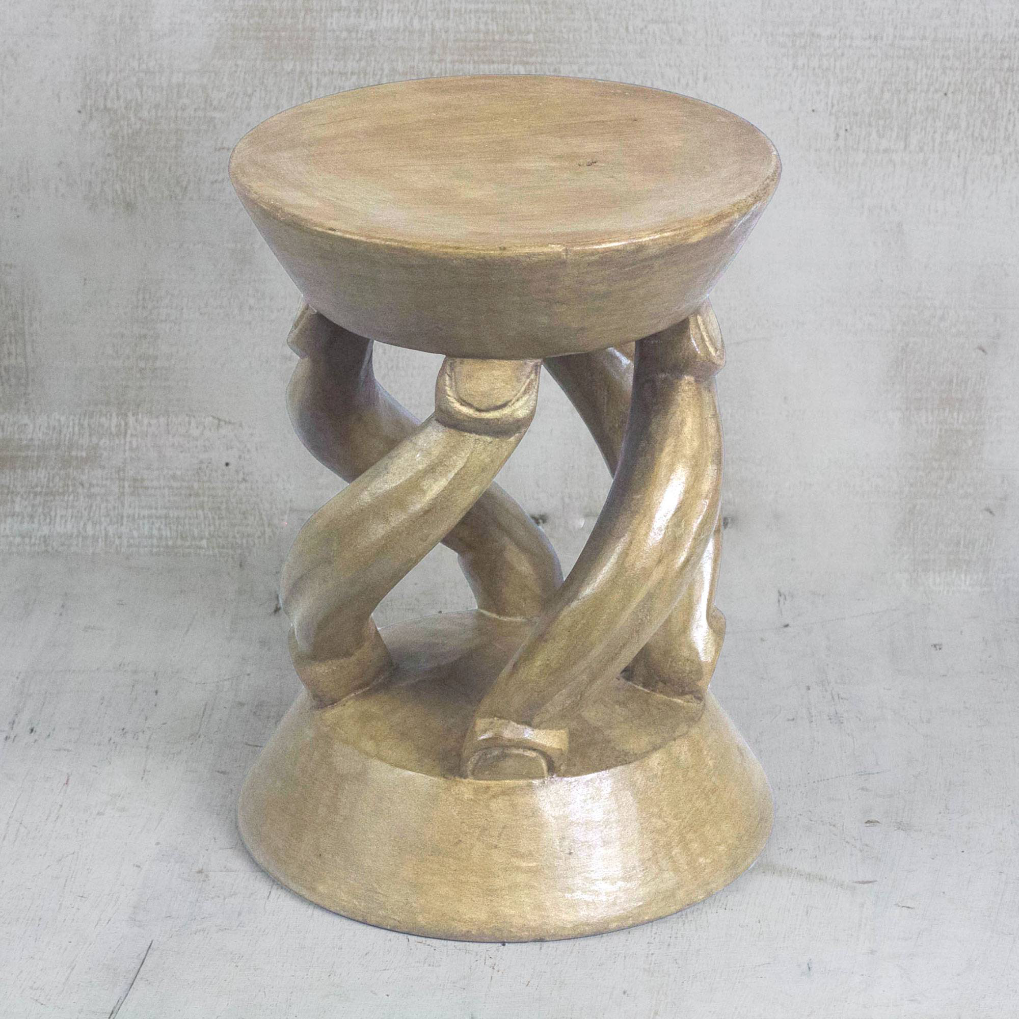 Union Rustic Minnis 13.25'' Tall Solid Wood Decorative Stool | Wayfair