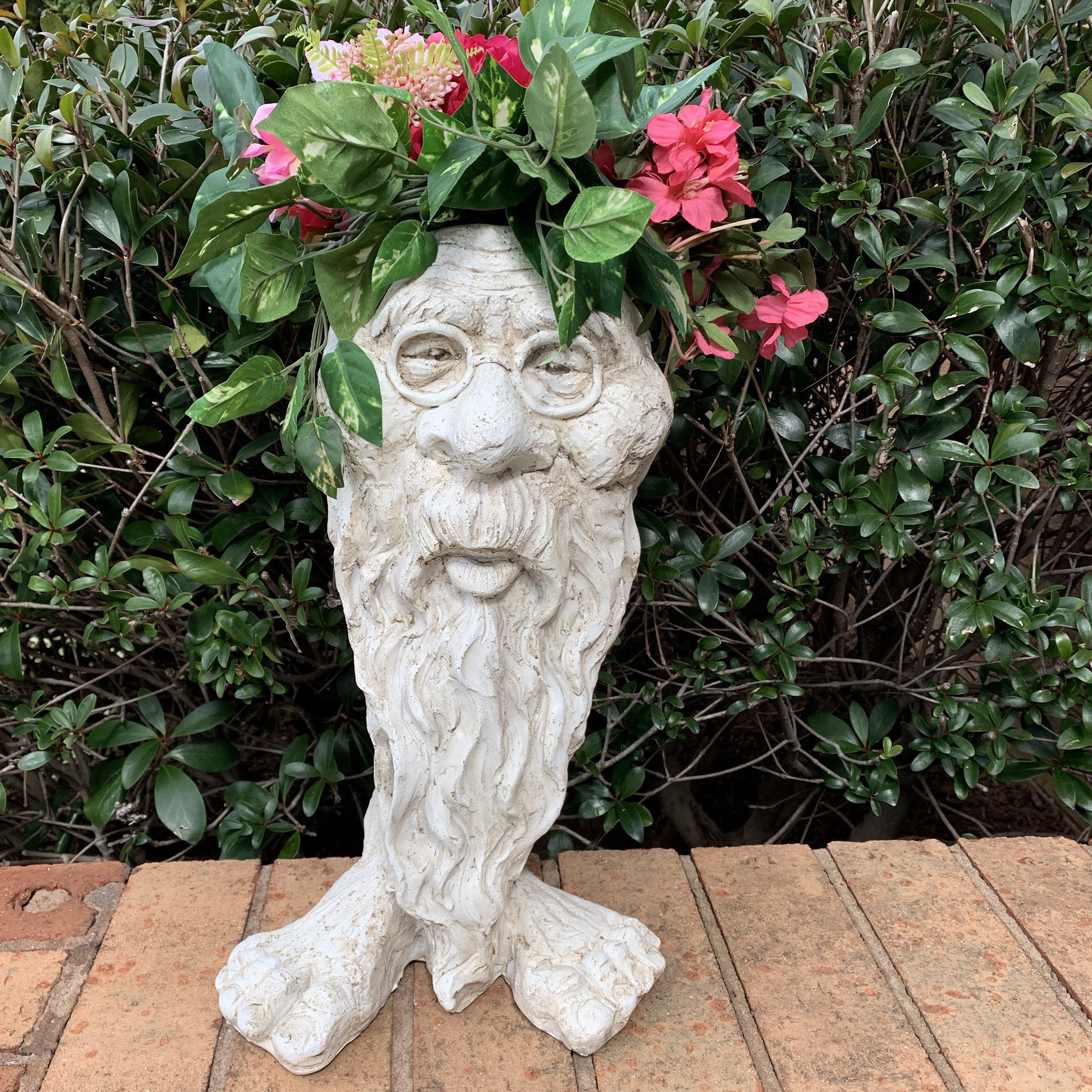 HomeStyles Muggly's Grandpa RIP Face Statue Planter & Reviews | Wayfair