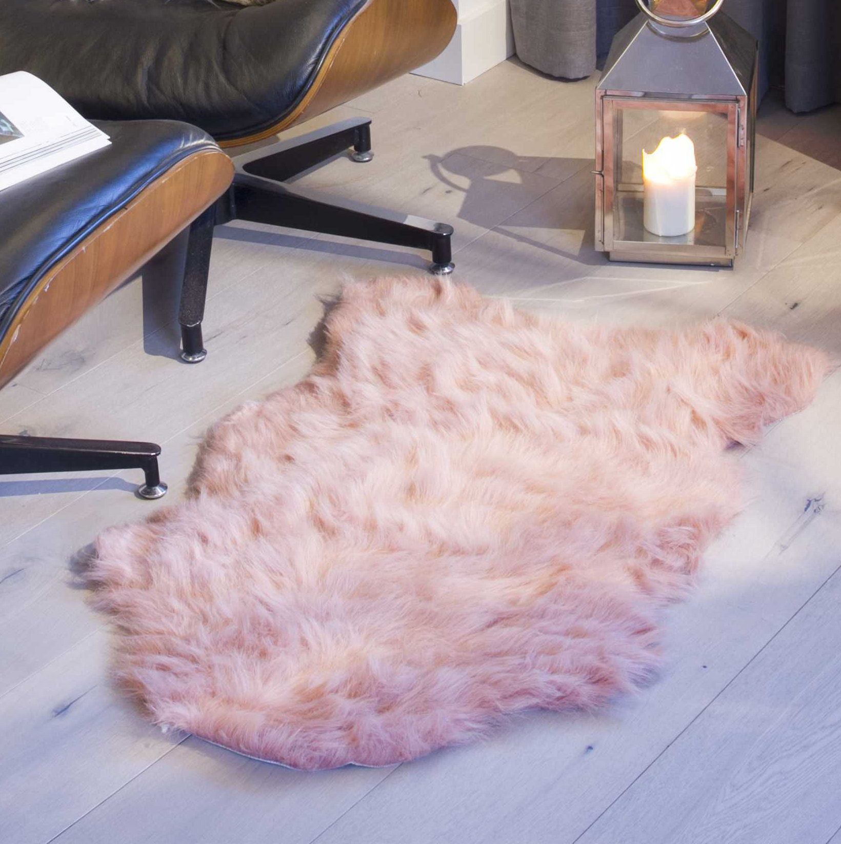 Mercer41 Ervin Sheepskin Dusty Rose Rug & Reviews | Wayfair