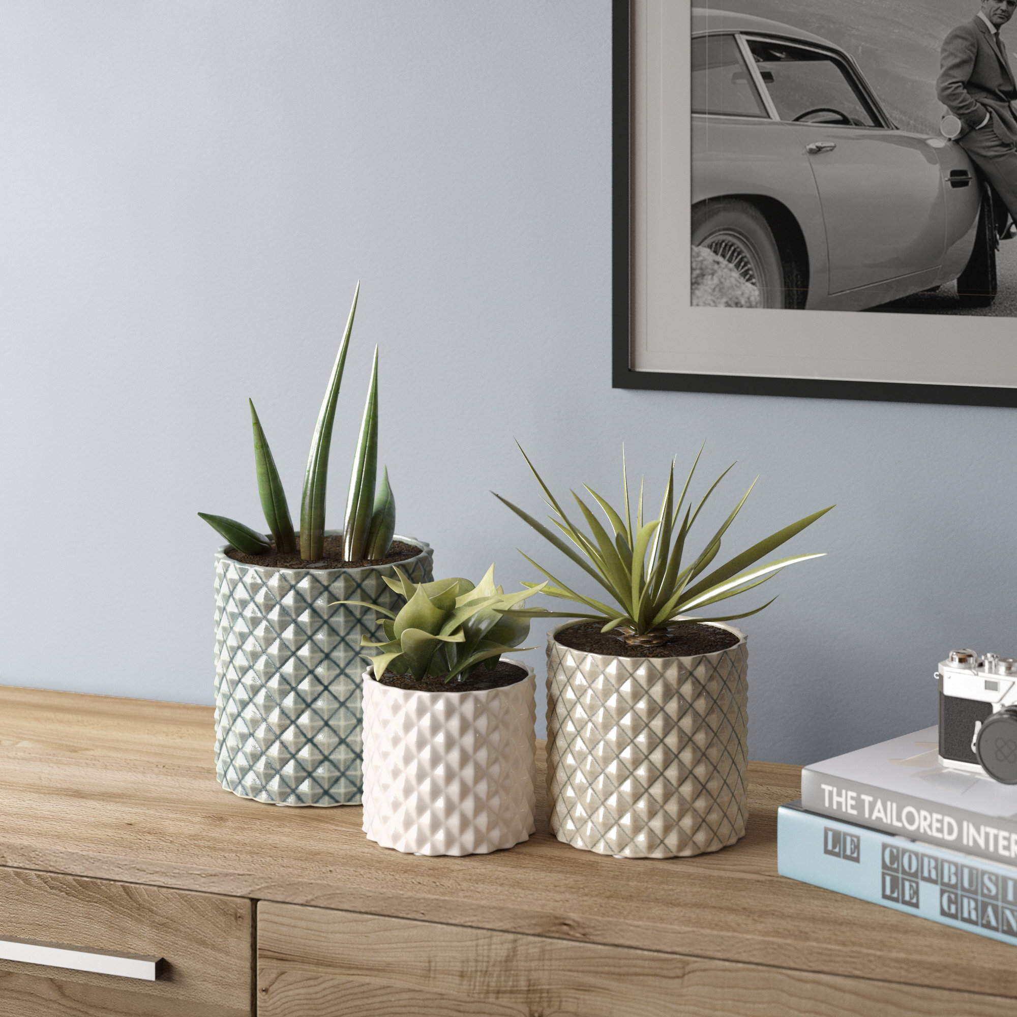 Mistana™ Fontanez 3-Piece Ceramic Pot Planter Set | Wayfair