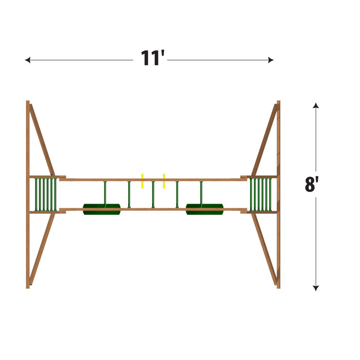 Creative Playthings Classic Top Ladder Swing Set & Reviews | Wayfair