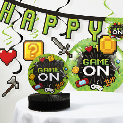The Holiday Aisle® Mckenzie Video Game Party Birthday Paper Decoration ...