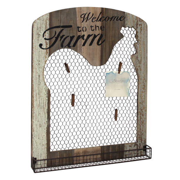 Gracie Oaks Chicken Wire Wall Mounted Bulletin Board & Reviews | Wayfair