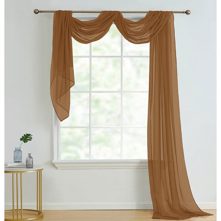 17 Stories Amorah Sheer Window Scarf Panel & Reviews | Wayfair.co.uk