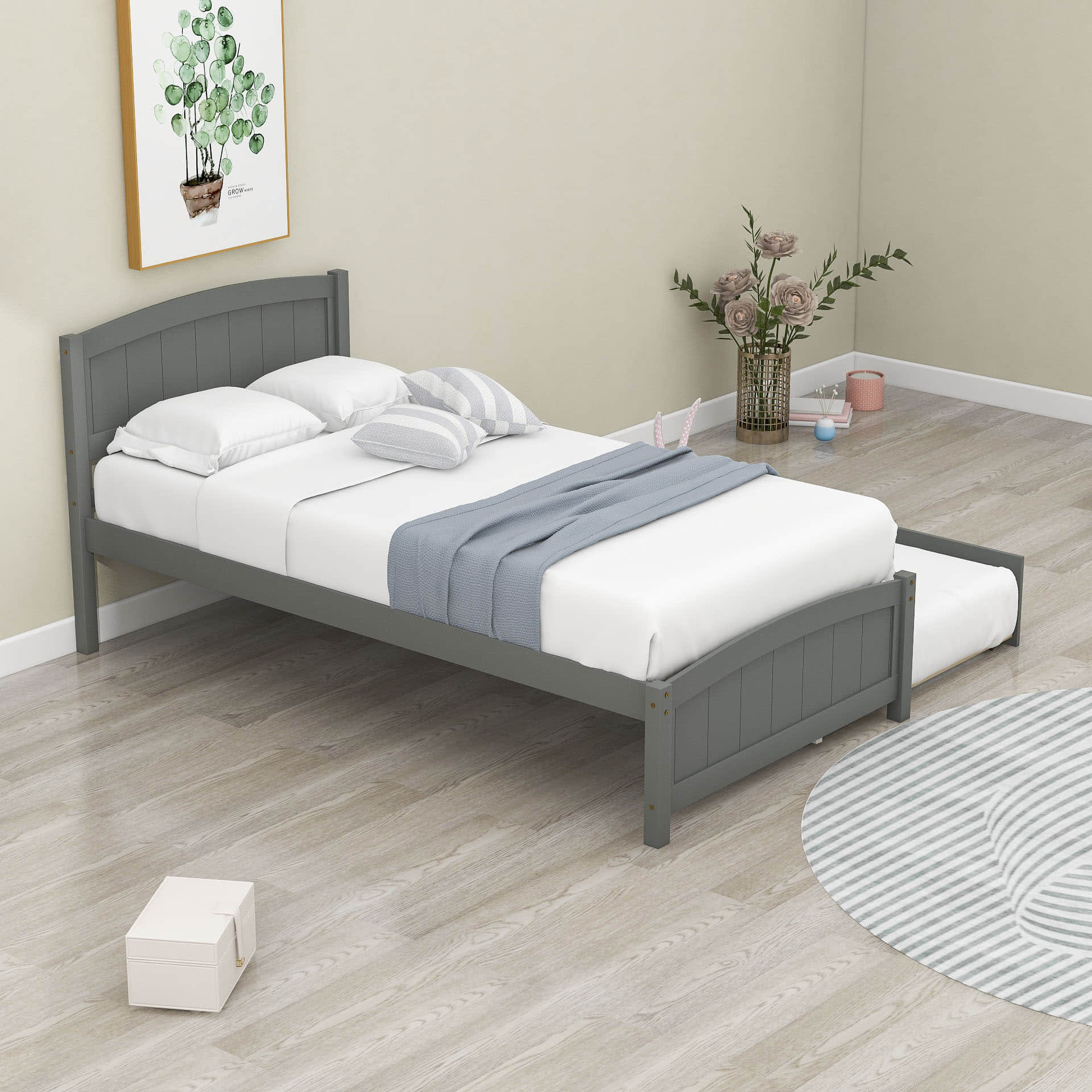 Red Barrel Studio® Twin Platform Bed with Trundle | Wayfair
