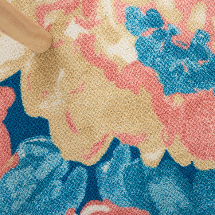 Waverly Floral Blue Outdoor Area Rug & Reviews | Wayfair