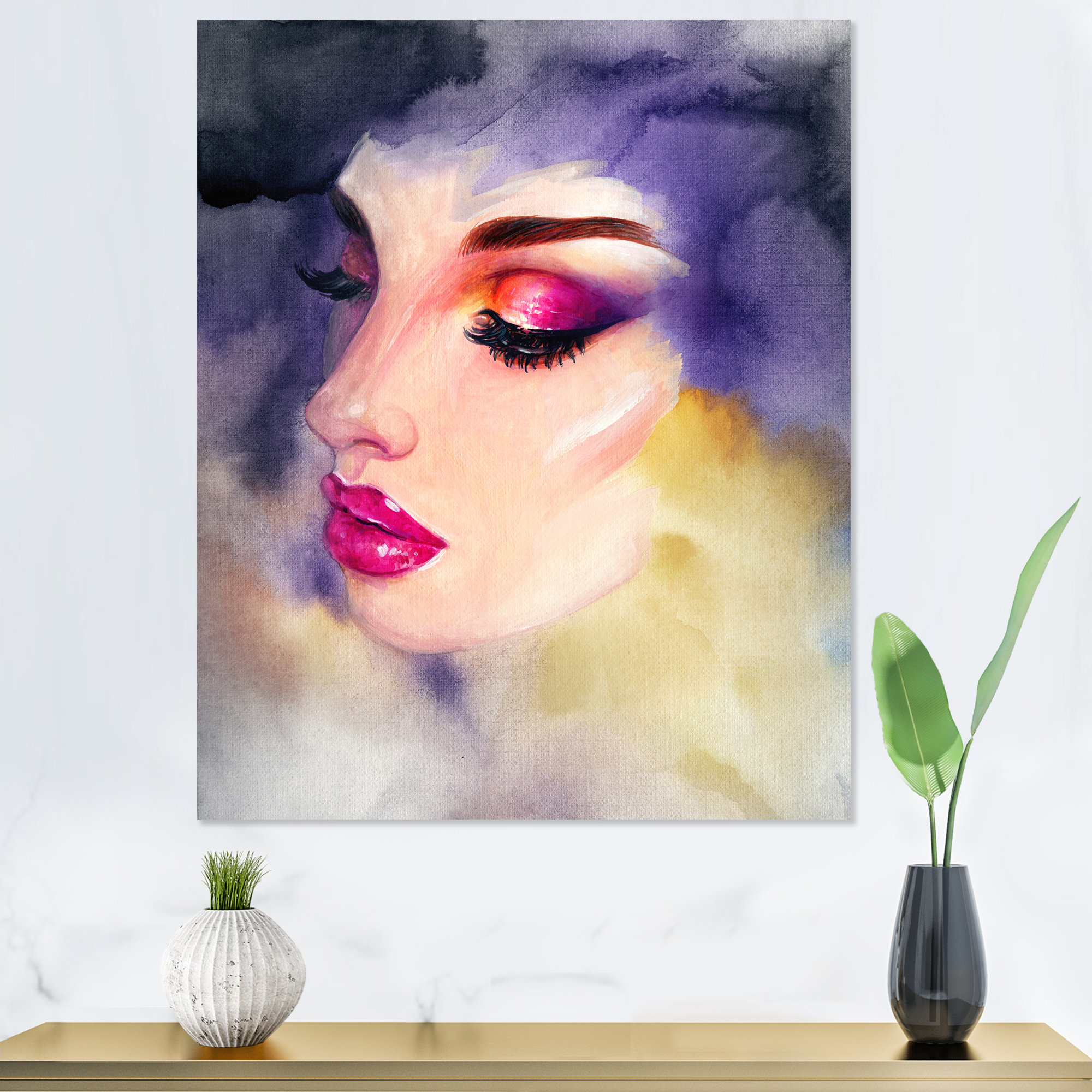 House of Hampton® Purple Mannequin Woman Portrait Purple Mannequin ...