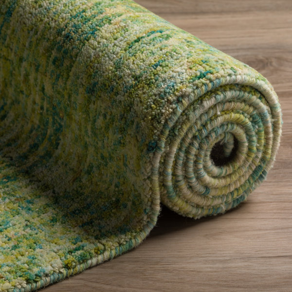 Latitude Run® Gilboa Handmade Wool Kiwi Rug & Reviews | Wayfair