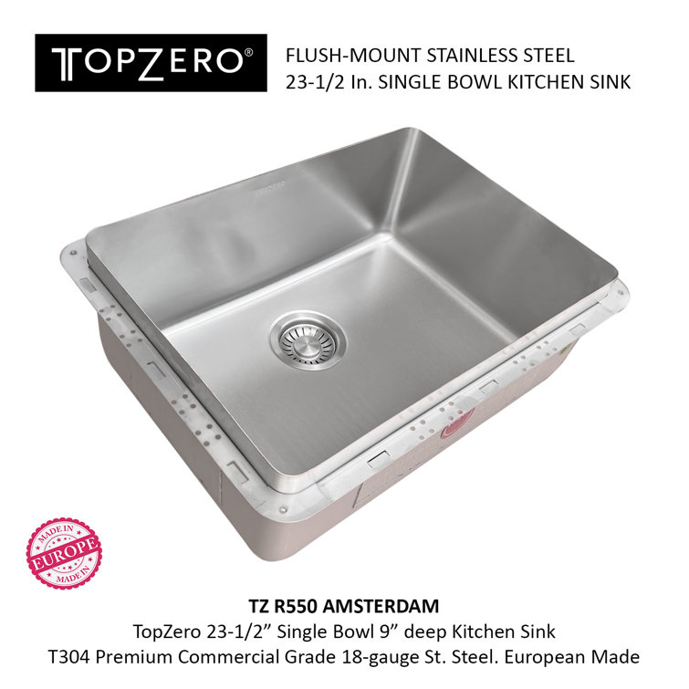TopZero 23 1/2"L x 17 1/2"W Kitchen Sink | Wayfair