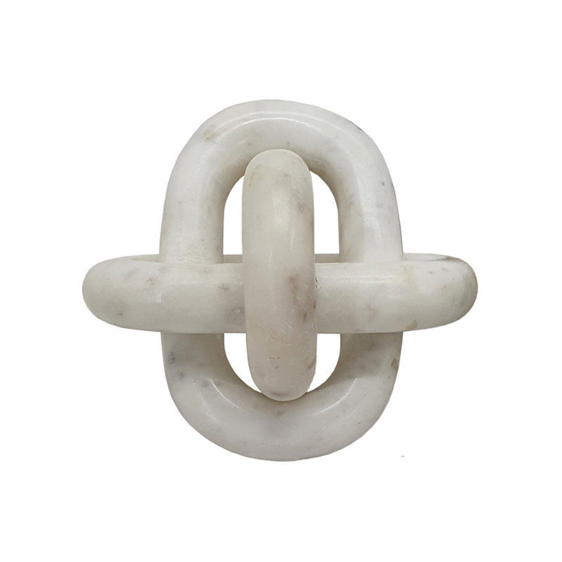 Joss & Main Beaulah Decorative Marble Chain Sculpture | Wayfair