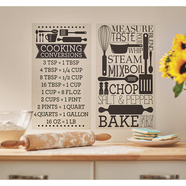 Wrought Studio Temple Cloud Cooking Conversions Wall Decal & Reviews ...