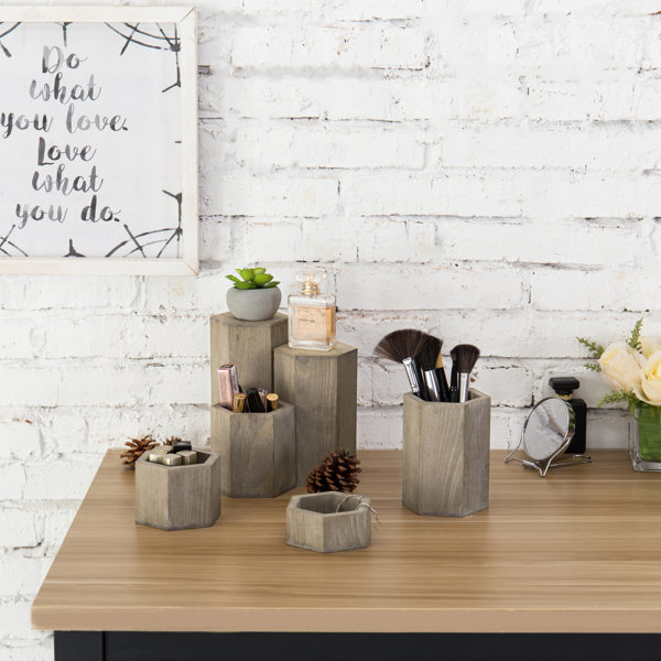 Gracie Oaks 6 Piece Hexagonal Display Stand Risers | Wayfair