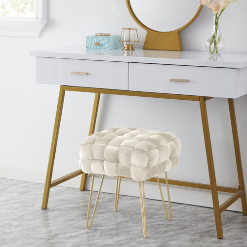 Everly Quinn Fleming Upholstered Ottoman & Reviews | Wayfair