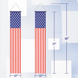 Arlmont & Co. Deyoung American Flag Pull-Down Door Nylon 1 x 6 ft ...