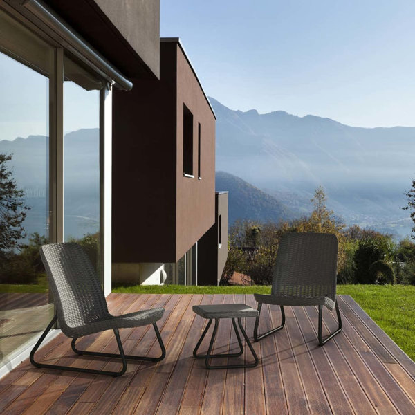 Hashtag Home Keter Patio Furniture Set 3 Pieces Rio & Reviews | Wayfair ...