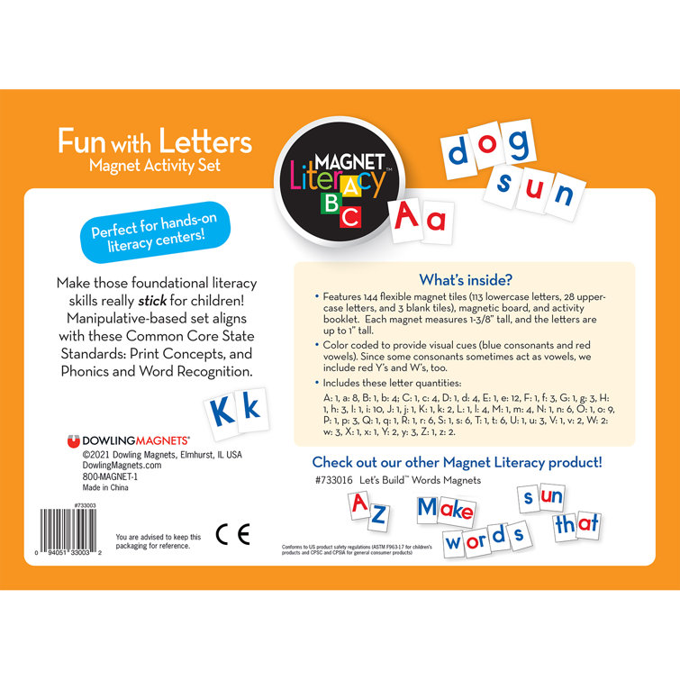 Dowling Magnets Wonderboard Fun Letters | Wayfair
