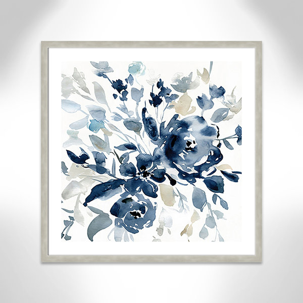 House of Hampton® Indigo Garden I - Picture Frame Print | Wayfair