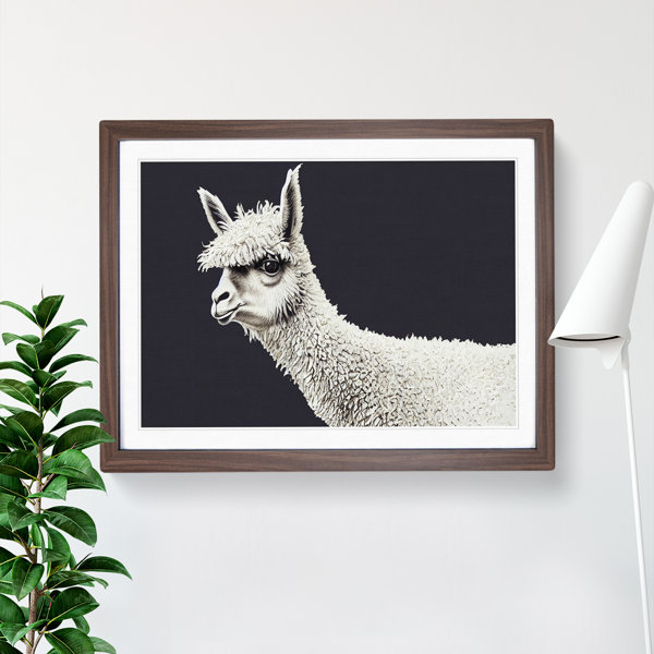 World Menagerie Portrait Of A Llama - Single Picture Frame Graphic Art ...