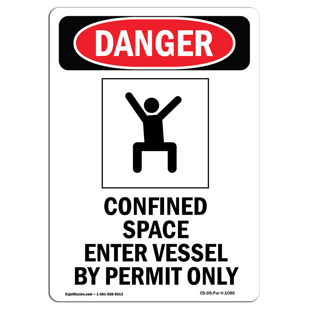 SignMission Confined Space Enter Danger Sign | Wayfair