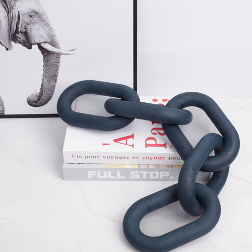 Dakota Fields Wood Chain Link Decor Sculpture & Reviews | Wayfair