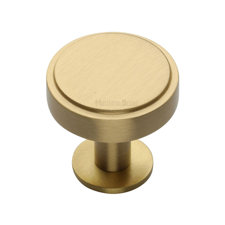 Heritage Brass Stepped Disc Round Knob | Wayfair.co.uk