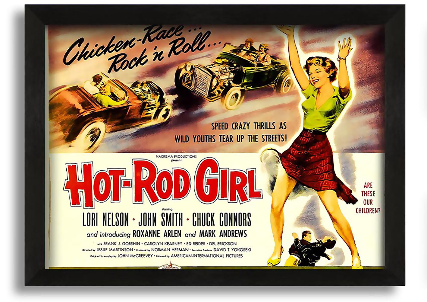 Bright Star Hot Rod Girl Poster 2 - Picture Frame Graphic Art on Canvas ...