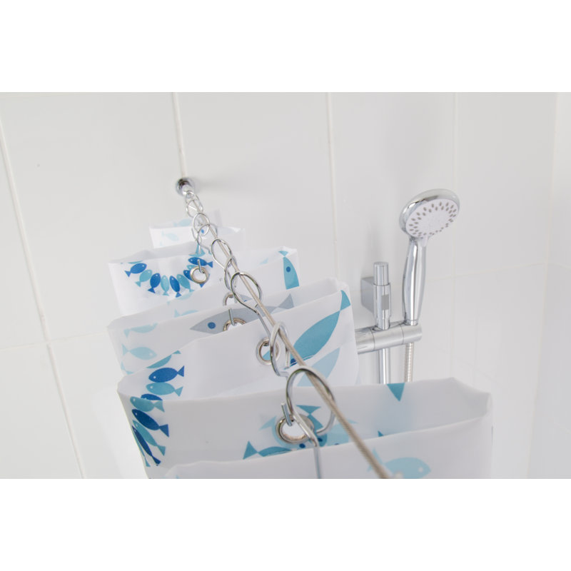 Croydex Wireline 118" Adjustable Straight Tension Shower Curtain Rod ...