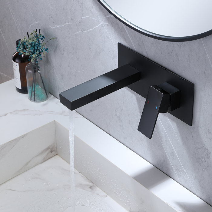 VIBRANTBATH Wall Mounted Faucet Single-handle Bathroom Faucet | Wayfair