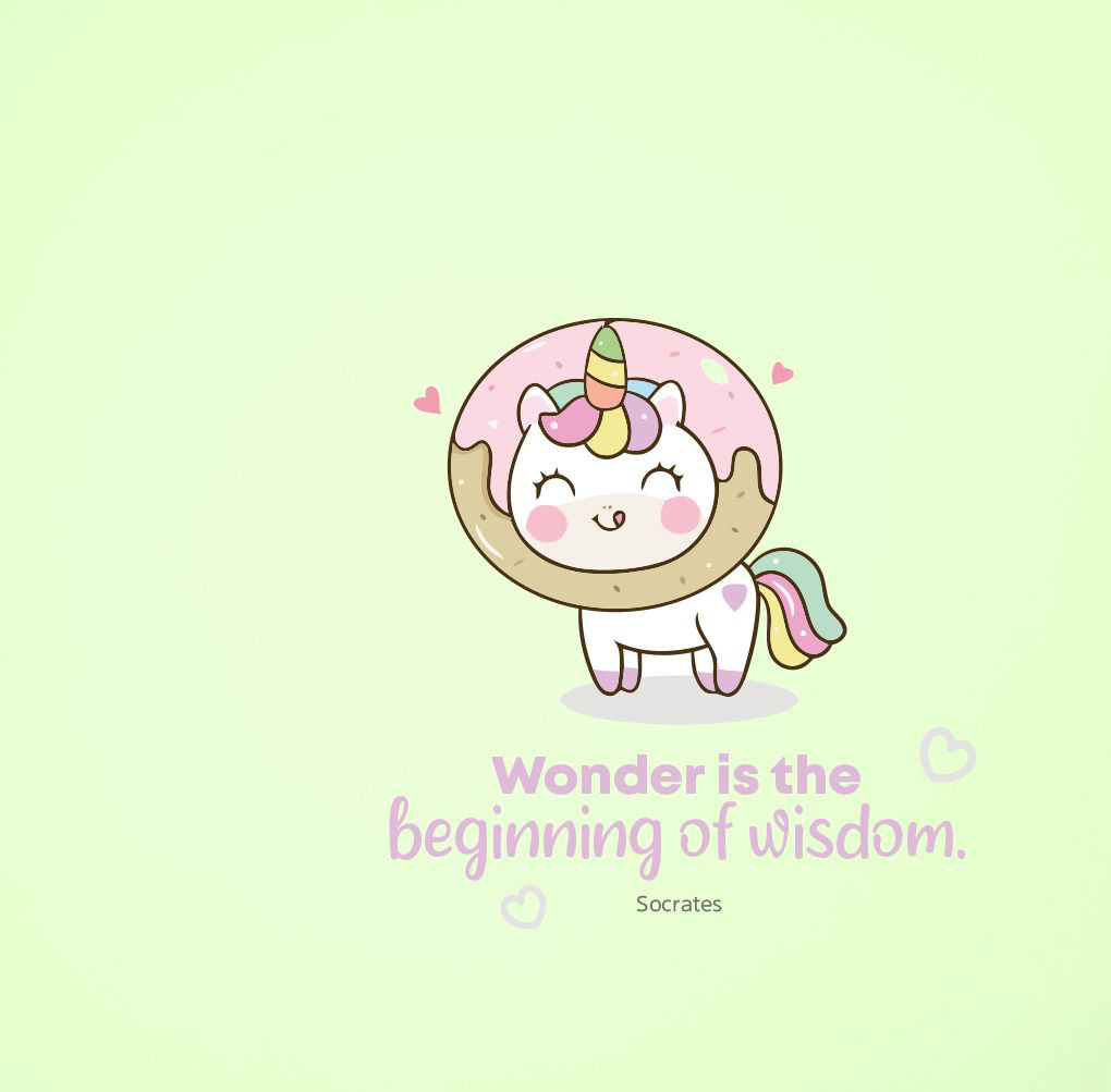 Zoomie Kids Wisdom Cute Unicorn Life Quote Vinyl Wall Decal | Wayfair