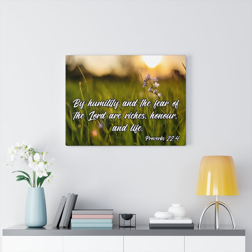 Trinx Humility and Fear Proverbs 22:4 Christian Home Décor Wall Art ...