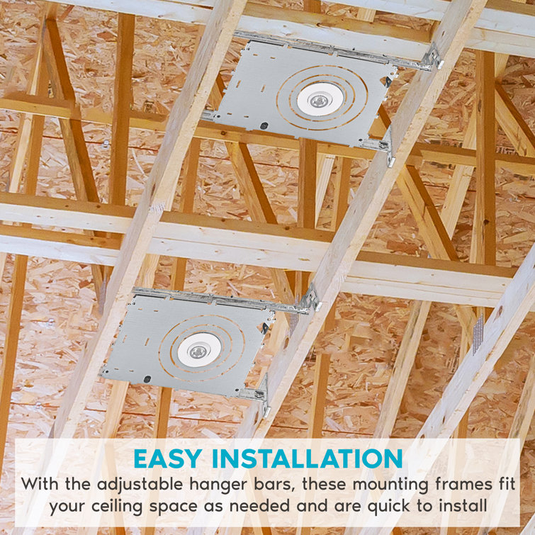 Luxrite Mounting Plate Extendable Hanger Bars New Construction Recessed ...