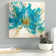 Ebern Designs Contemporary Teal Flower - Wrapped Canvas Print & Reviews ...