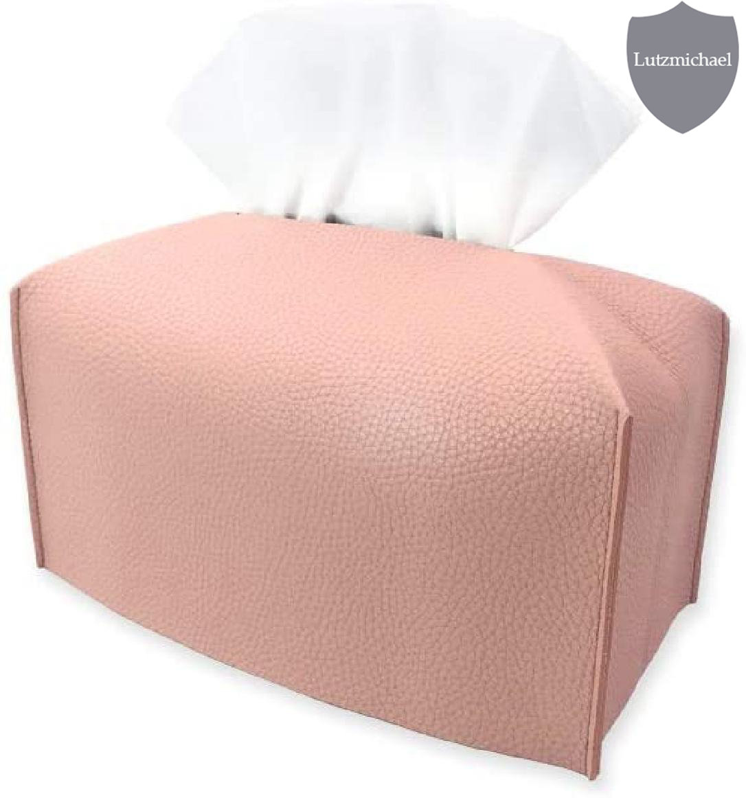 menggutong Rectangular PU Leather Facial Decorative Tissue Box Cover ...