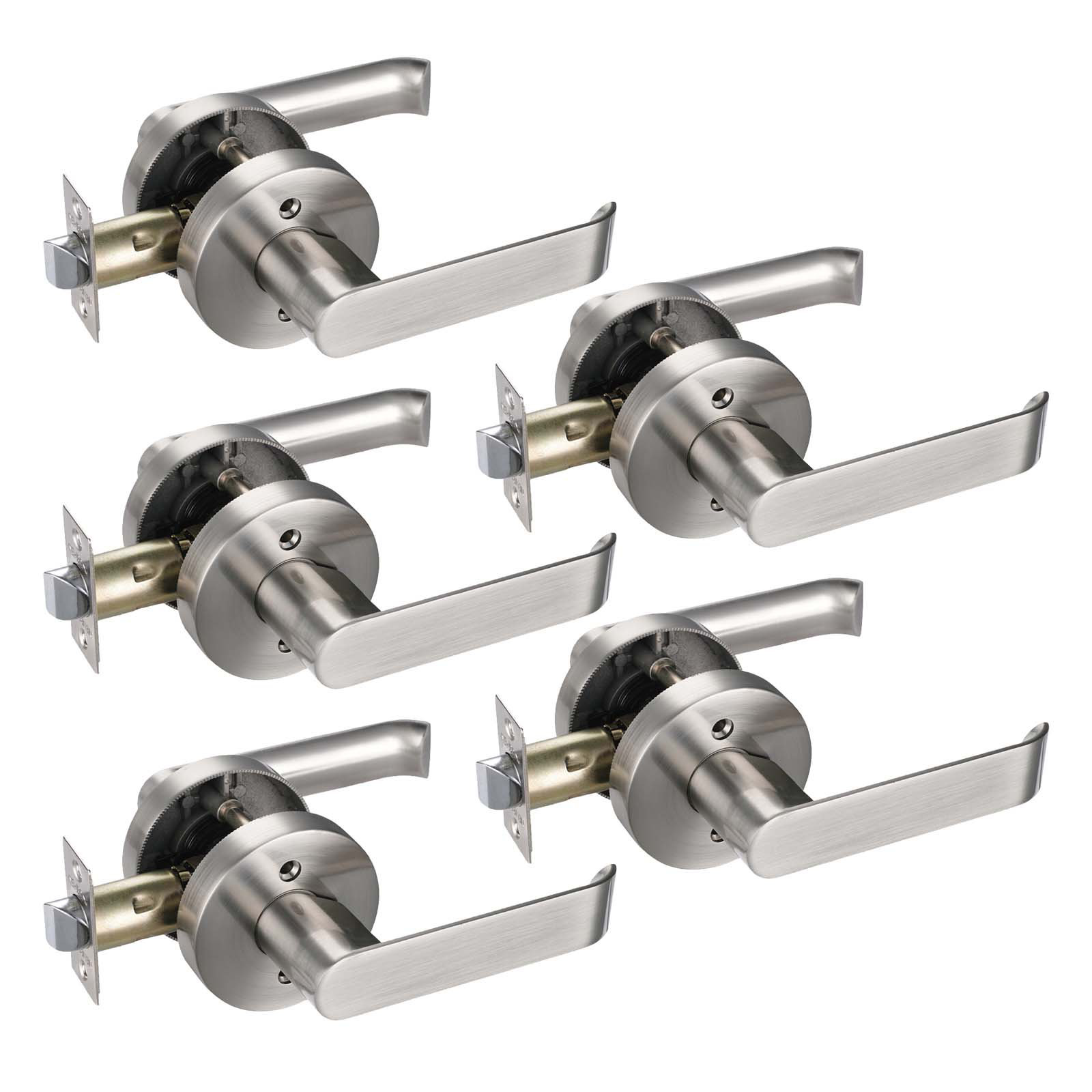 NEWBANG Passage Lever Door Handle [Non-Locking Lever Set] For Hallway ...