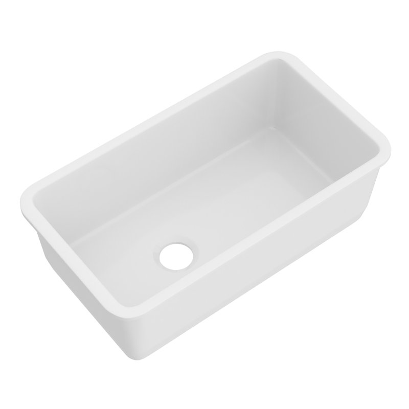 Rohl Allia™ 34" Fireclay Single Bowl Undermount Kitchen Sink & Reviews ...