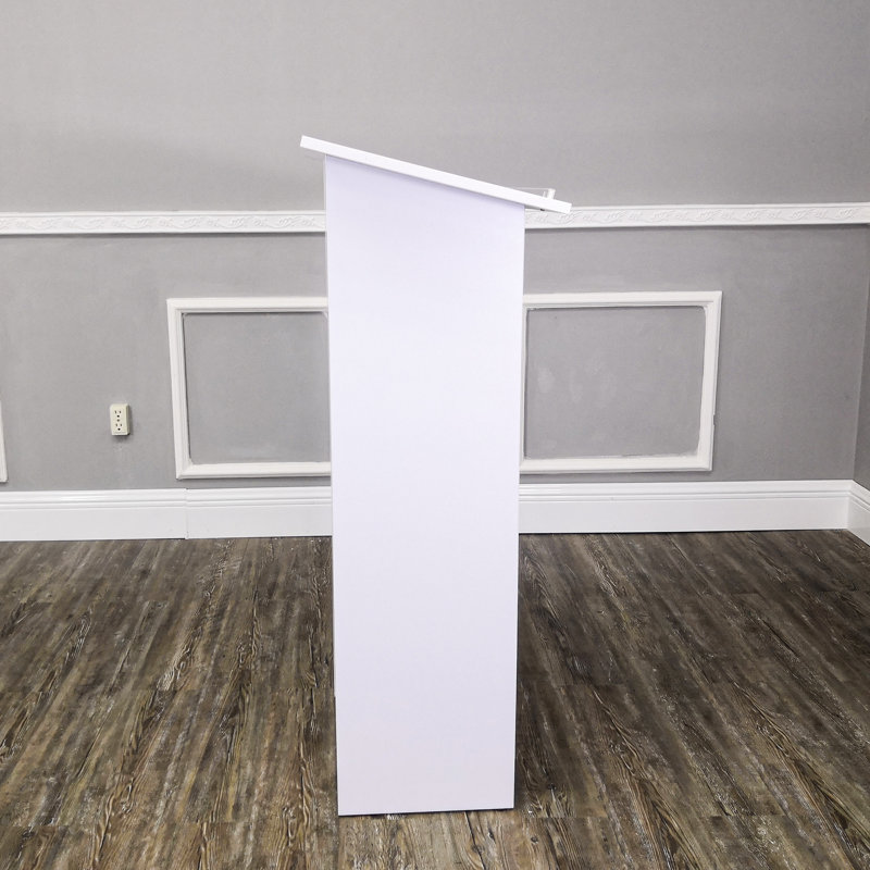 FixtureDisplays White MDF Wood Podium Church Pulpit School Lectern ...