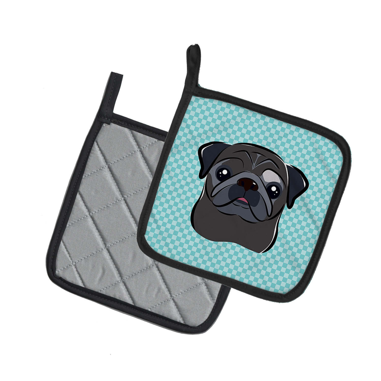 Caroline's Treasures Checkerboard Pug Potholder & Reviews | Wayfair