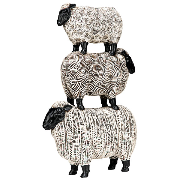 Design Toscano Stacked Sheep Spirit Animal Figurine | Wayfair
